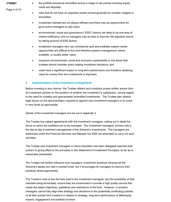 Signet Group Pension Scheme | Statement of Investment Principles - H.Samuel | H.Samuel